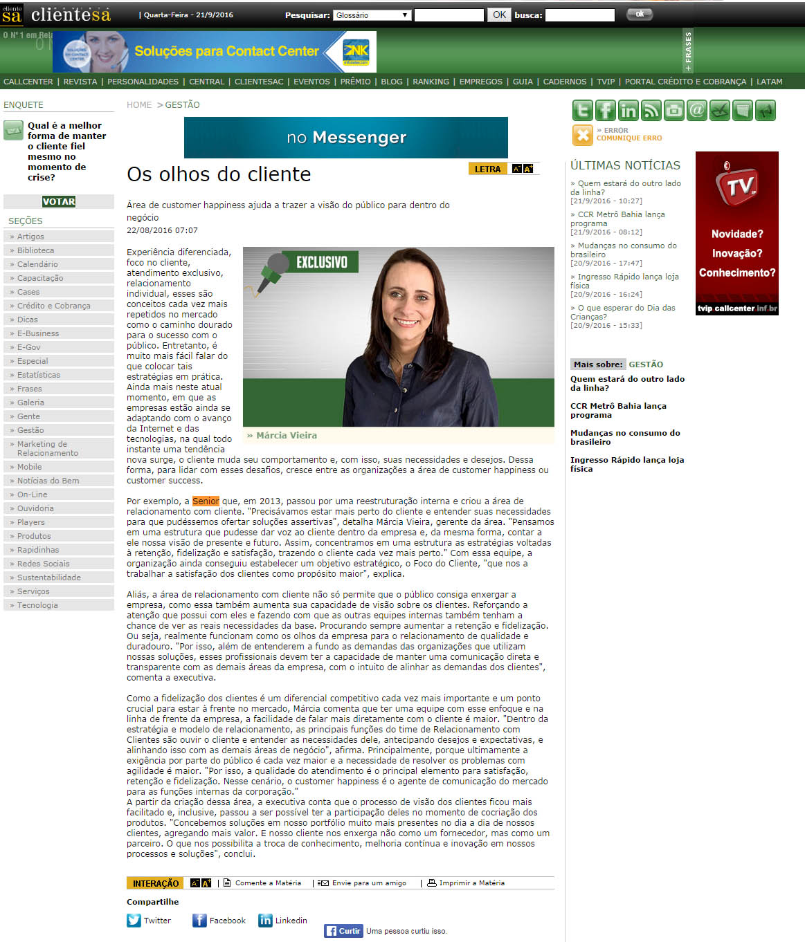 CLIENTESA | Os olhos do cliente